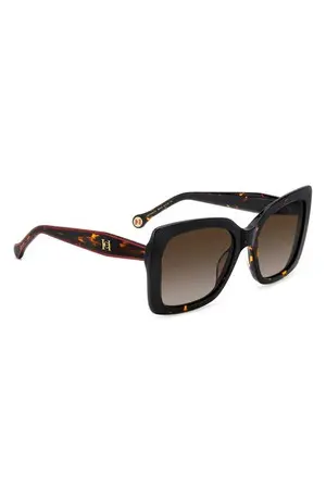 Carolina Herrera 54mm Square Sunglasses - Havana/ Brown Sf
