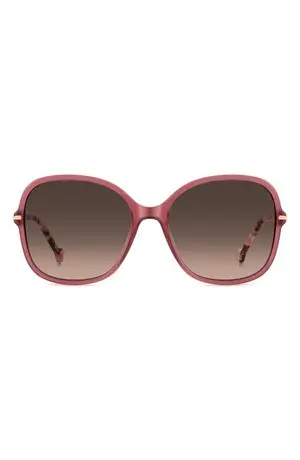 Carolina Herrera 58mm Gradient Square Sunglasses - Pink/brown Sf