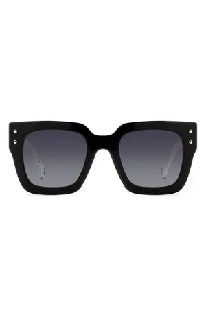 Carolina Herrera 51mm Gradient Square Sunglasses - Black/ Dark Grey Sf