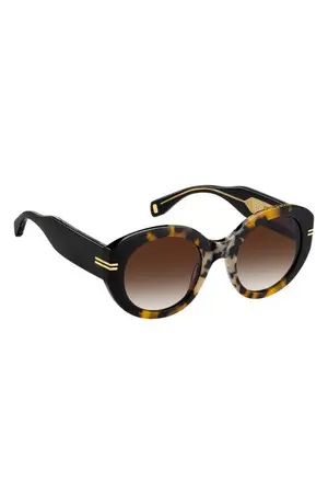 Marc Jacobs 51mm Gradient Oval Sunglasses - Havana/ Brown Sf