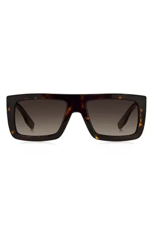 Marc Jacobs 53mm Rectangular Sunglasses - Havana/ Brown Sf