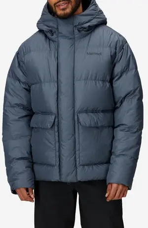 MARMOT Stockholm Hooded 700 Fill Power Down Jacket - Thunderhead