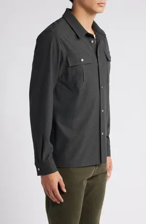 FRAME Classic Stretch Flannel Button-up Shirt