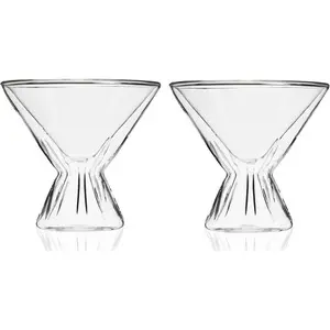 VISKI Double Walled Martini Glasses Set Of 2 - Clear