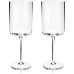 VISKI Laurel Crystal Red Wine Glasses Set Of 2 - Clear