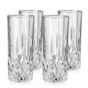 VISKI Admiral Crystal Highball Glasses Set Of 4 - Clear