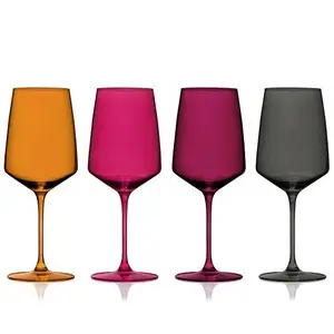 VISKI Reserve Nouveau Crystal Wine Glasses Set Of 4 - Sunset