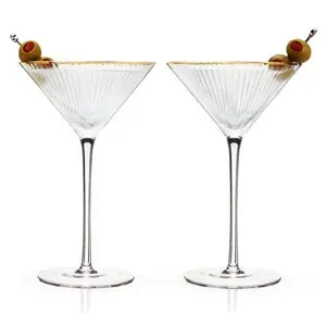 VISKI Meridian Crystal Martini Glasses Set Of 2