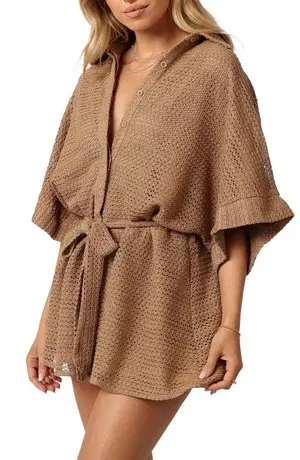 PETAL & PUP Culpo Open Stitch Cotton Romper