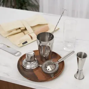 VISKI 7-piece Travel Barware Set In Stainless Steel