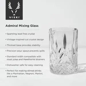 VISKI Admiral Crystal Mixing Glass
