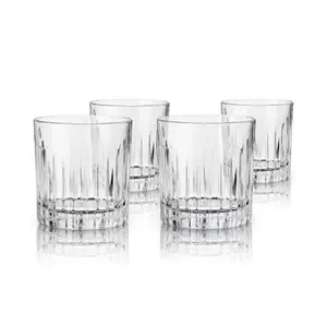 VISKI Reserve Milo Crystal Rocks Glasses Set Of 4 - Clear