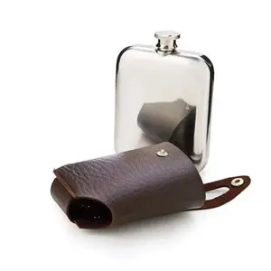 VISKI Flask And Traveling Case In Stainless Steel