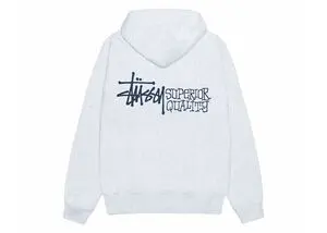 StÜssy Superior Quality Zip Hoodie - Ash Heather