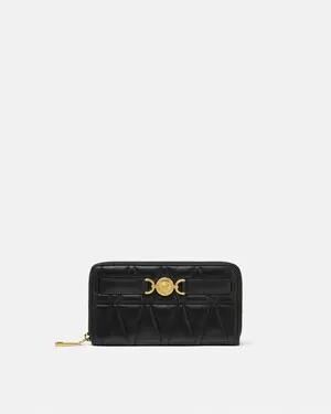 Versace Medusa '95 Quilted Nappa Wallet - Black+gold