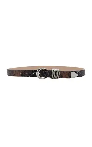 DEHANCHE Hollyhock Snake-Effect Leather Belt Python