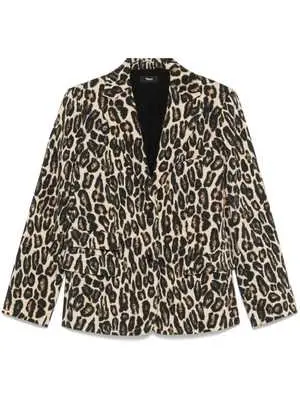 Theory Leopard-pattern Blazer