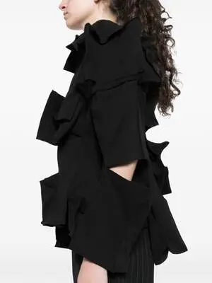Yohji Yamamoto Twill Draped-sleeves Jacket