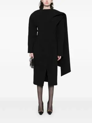MUGLER Scarf Wool Blend Coat