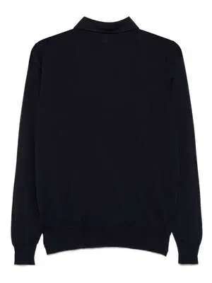 DELL'OGLIO Fine-knit Polo Knit - Blue
