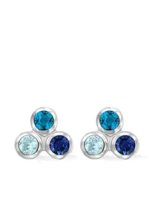 DOWER & HALL Trio Stud Earrings - Silver