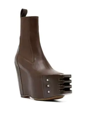 Rick Owens Grilled Wedge Beatle Boots