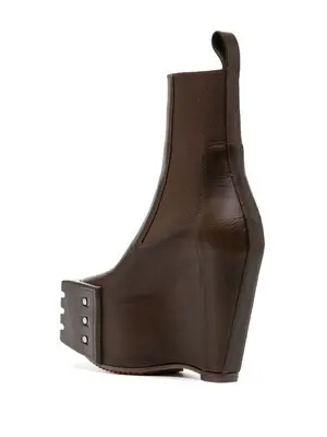 Rick Owens Grilled Wedge Beatle Boots