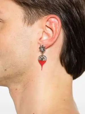 Ottolinger Dipped Flower Heart Earrings