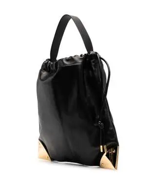 Sacai Corner Metal Drawstring Bag - Black | Editorialist