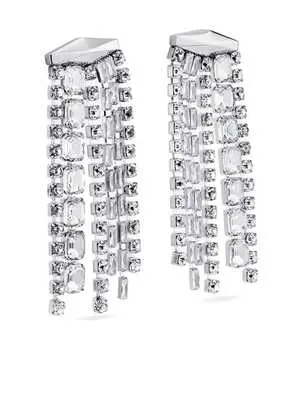 JIMMY CHOO Zandra Crystal Embellished Earrings - Silver
