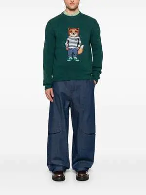 Maison Kitsuné Fox Intarsia-knit Sweater