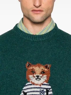 Maison Kitsuné Fox Intarsia-knit Sweater