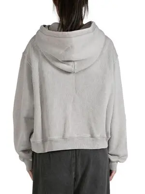 Alexander Wang Logo-embroidered Hoodie - Grey