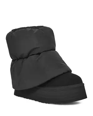 UGG Dipper Puffer Plushwarmer Boots - Black/black