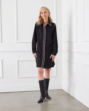 Karen Kane Edge Stitch Shirt Dress