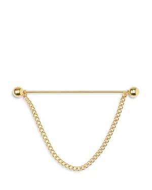 CUFFLINKS, INC. Stainless Steel Chain Collar Bar - Gold