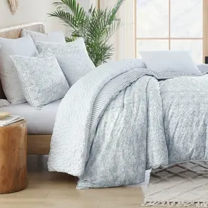 PERI HOME Ikat Eyelet Comforter Set, Full Queen