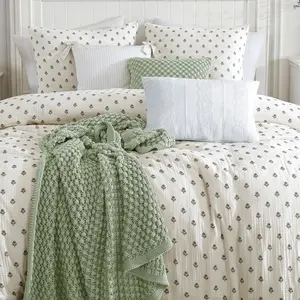 PERI HOME Block Print Gauze Comforter Set, Full Queen