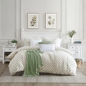PERI HOME Block Print Gauze Comforter Set, Full Queen