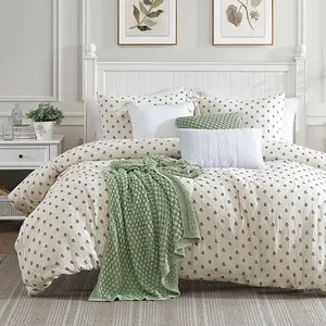 PERI HOME Block Print Gauze Comforter Set, King - Multi