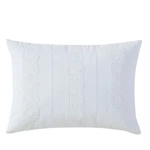 PERI HOME Eyelet Decorative Pillow, 14 X 20 - White