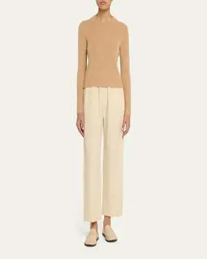 Guest In Residence Shrunken Crewneck Sweater In Cashmere - Gray