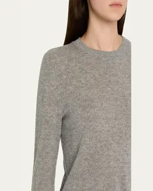Guest In Residence Shrunken Crewneck Sweater In Cashmere - Gray