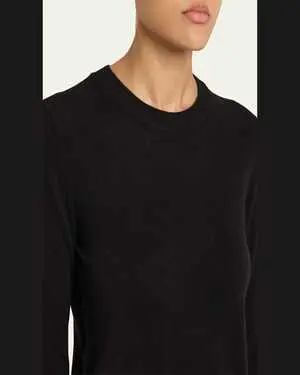 Guest In Residence Shrunken Crewneck Sweater In Cashmere - Gray