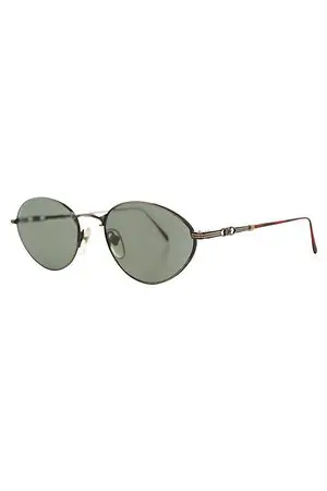SUNGLASS MUSEUM Vintage Torres Oval Sunglasses - Gunmetal