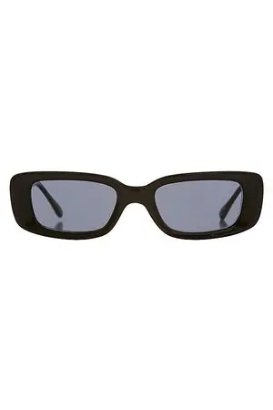SUNGLASS MUSEUM Vintage Java Rectangle Sunglasses Black