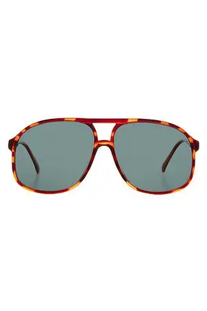 SUNGLASS MUSEUM Vintage Kyoto Aviator Sunglasses - Brown Motif