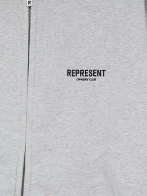 REPRESENT Zip Up Hoodie - Grey