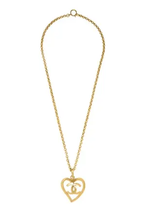 Chanel Cc Heart Necklace
