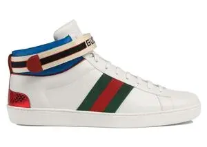 Gucci Ace Stripe High-top Sneakers - White/blue/red